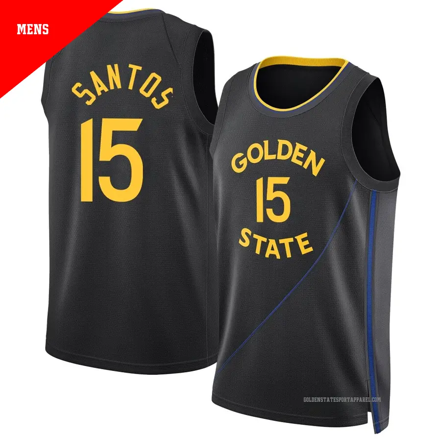 #15 Men's Gui Santos Golden State Warriors Black Swingman New Fashion ...